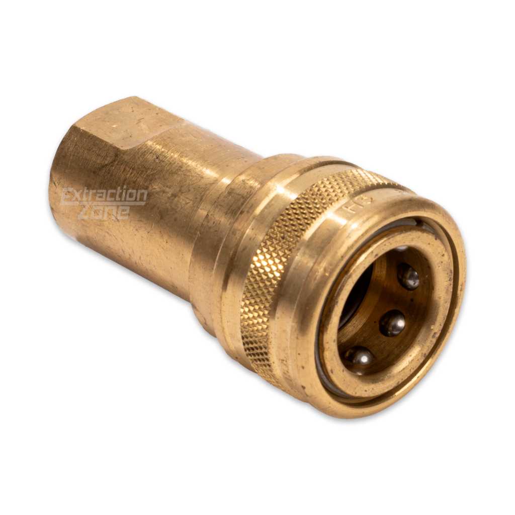 Female Coupler, 3/8" FPT x FQD, Brass (Quick Connects) - The Extraction ...